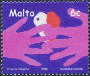 Future on stamps, children drawings, Malta (2000) | Dr. med. Klaus ...